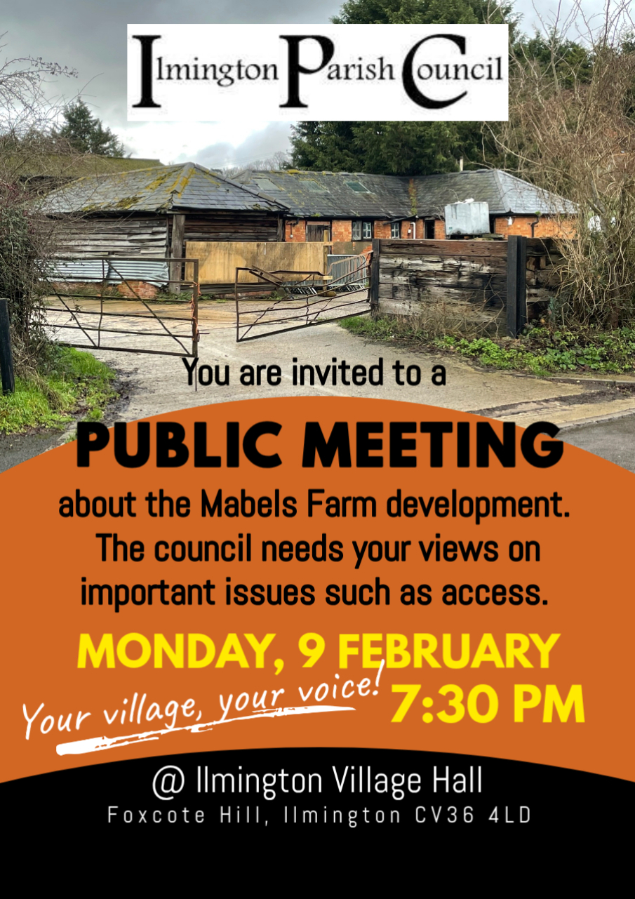 Public Meeting About the Proposed Mabels Farm Development – Ilmington ...